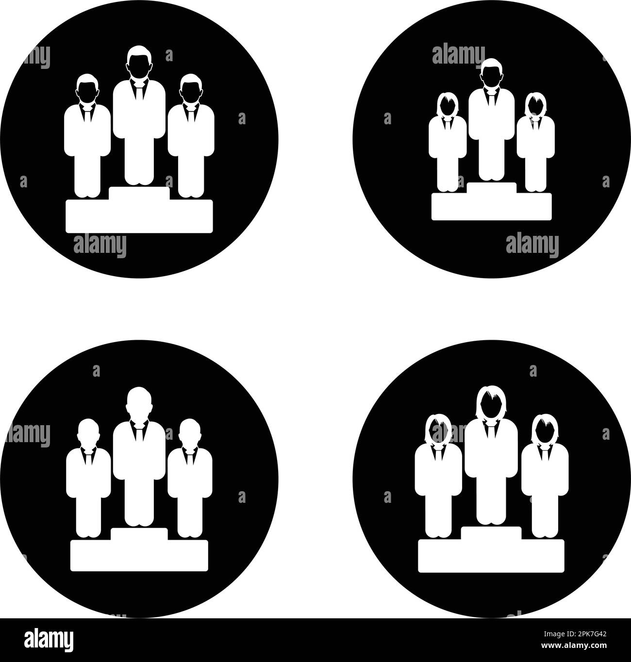 Business Success Icon Set. Rounded Button style vector EPS Stock Vector ...