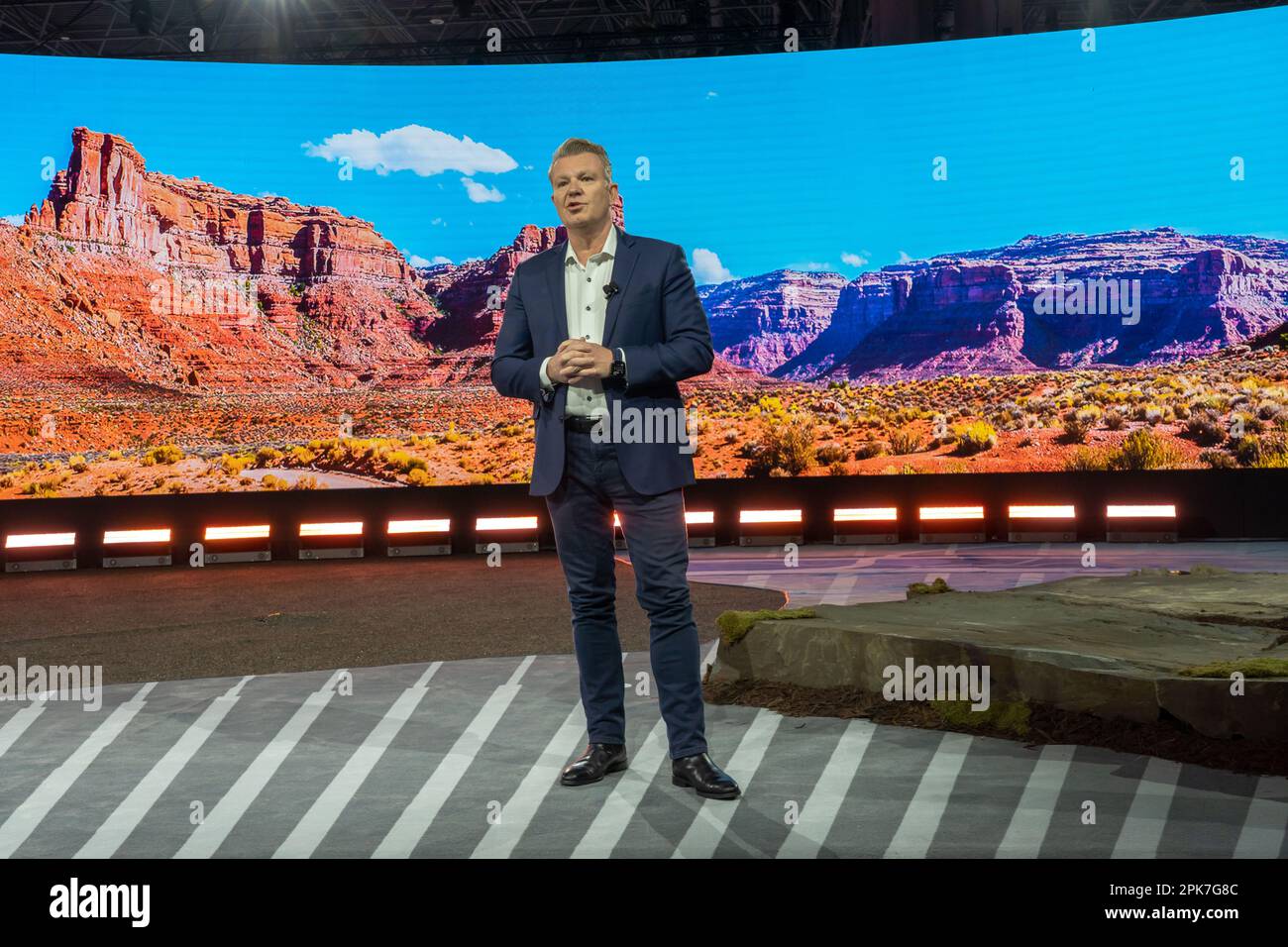 NEW YORK, NEW YORK - APRIL 05: Stellantis Global CEO of the Jeep Brand ...