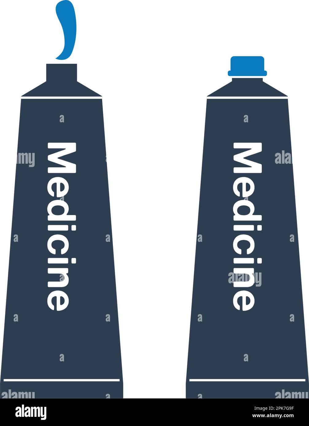 Medicine tube and paste icon. Flat style vector EPS Stock Vector Image ...