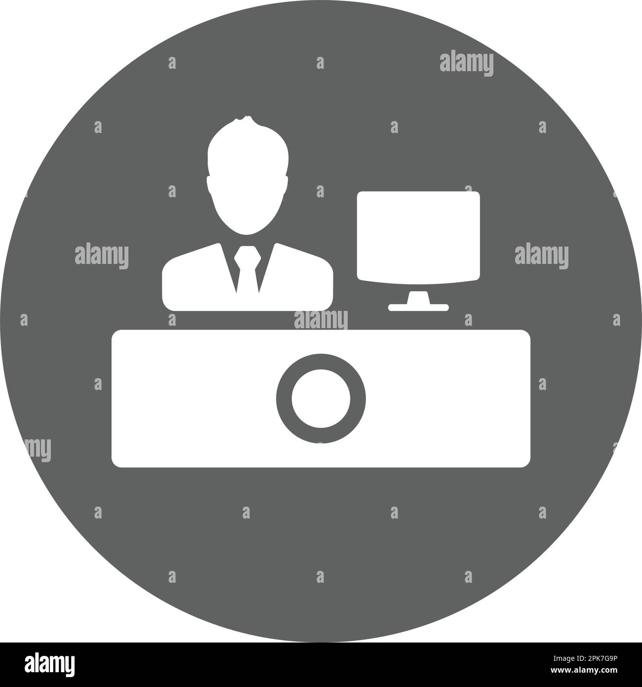 Desk, people, reception icon - Perfect use for designing and developing ...