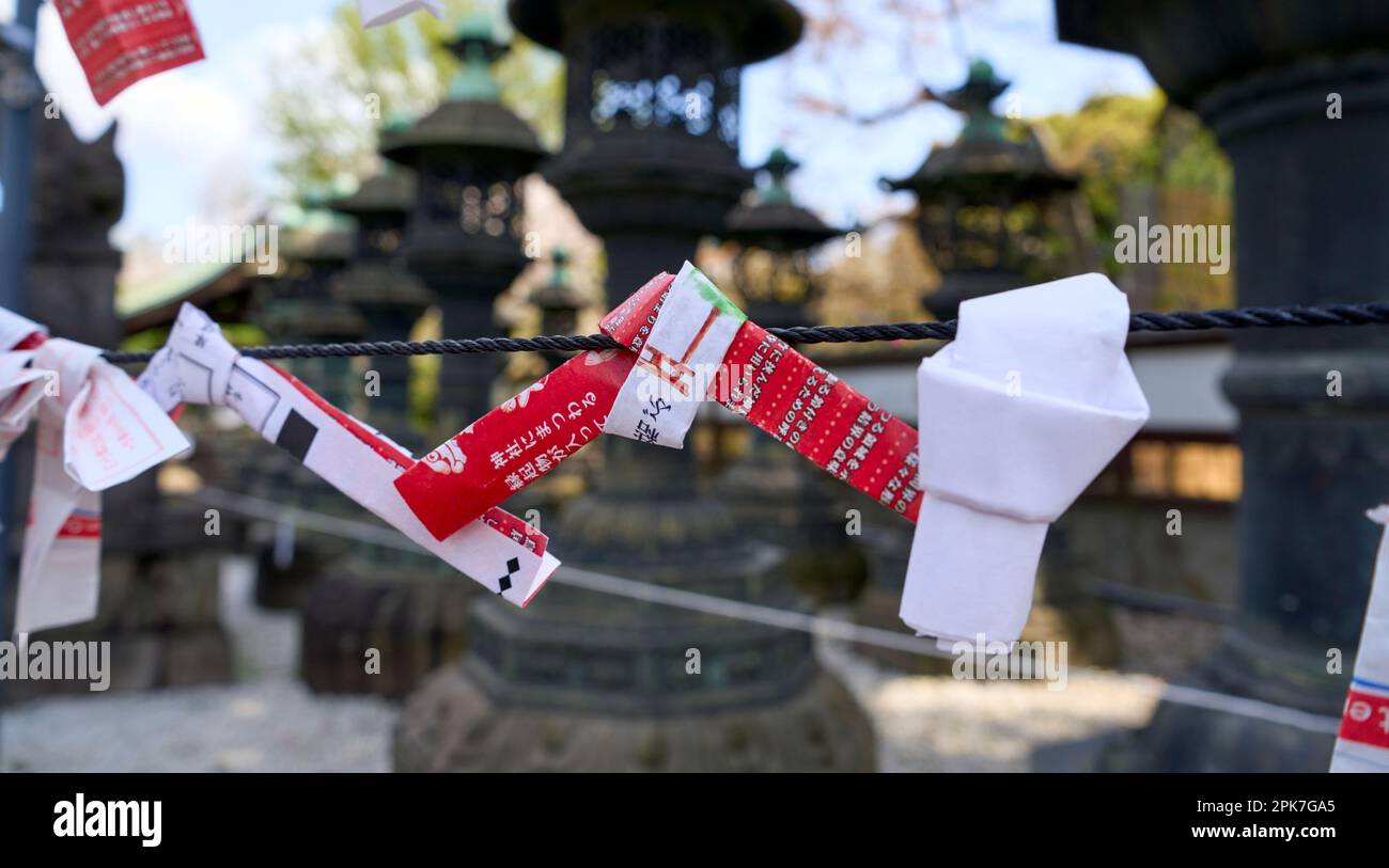 Japanese fortune slip hi-res stock photography and images - Alamy
