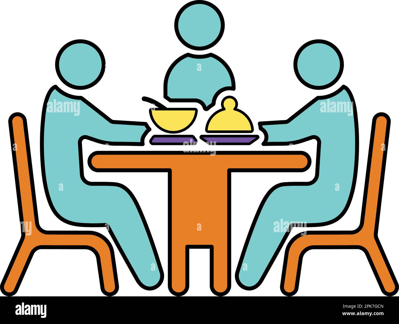 Dinner, dining time icon using in commercial purposes, print media, web ...
