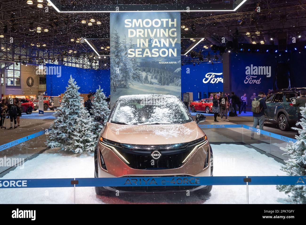 NEW YORK, NEW YORK - APRIL 05: A Nissan Ariya e-4ORCE seen at the ...