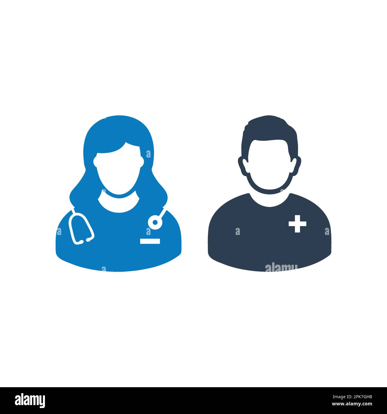 Nurse and Doctor Icon. Editable Vector EPS Symbol Illustration Stock ...