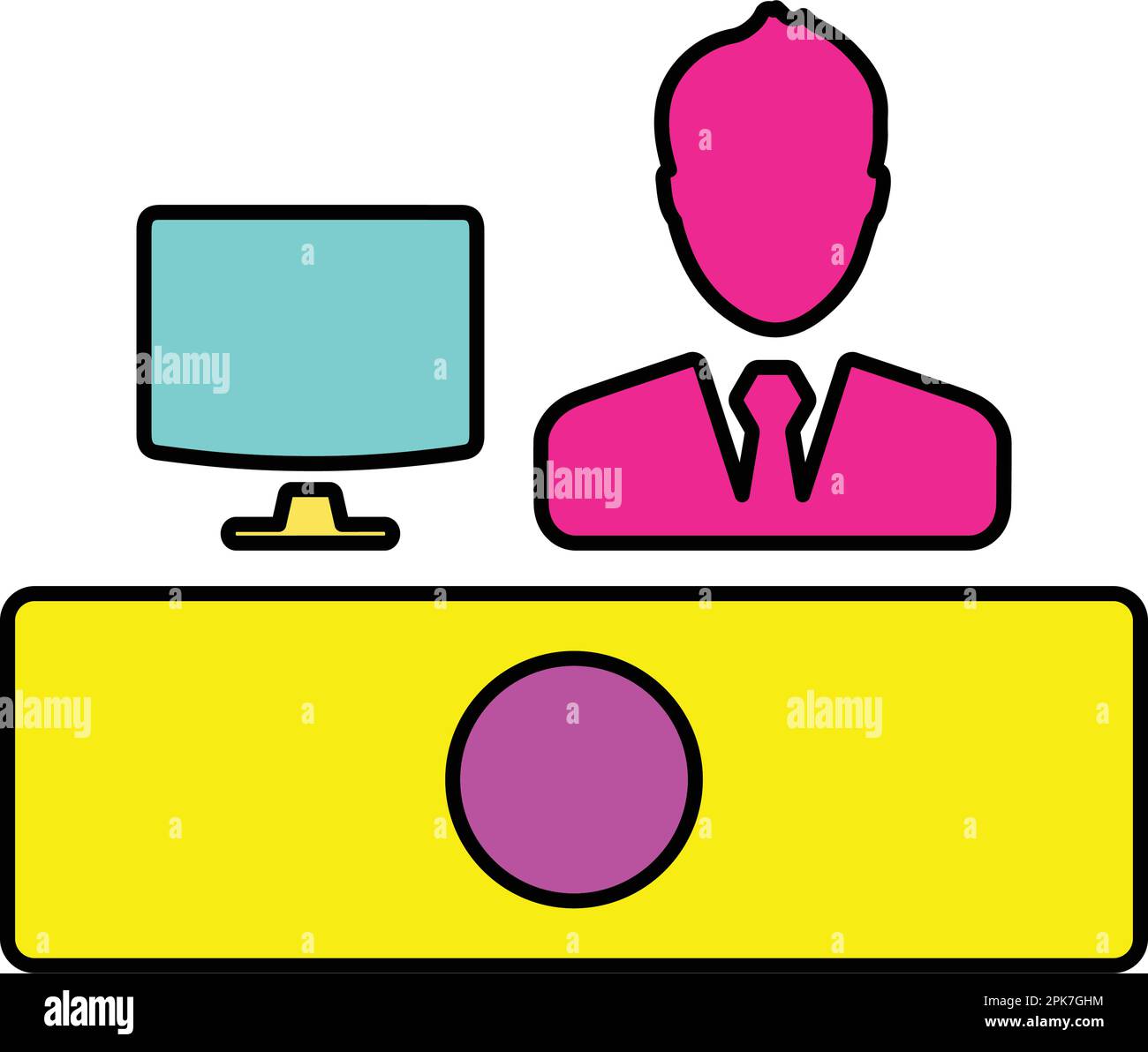 Desk, people, reception icon - Perfect use for designing and developing ...