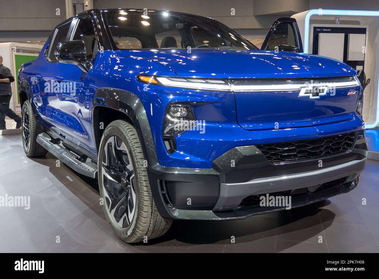 NEW YORK, NEW YORK - APRIL 05: The first-ever all-electric Chevy ...