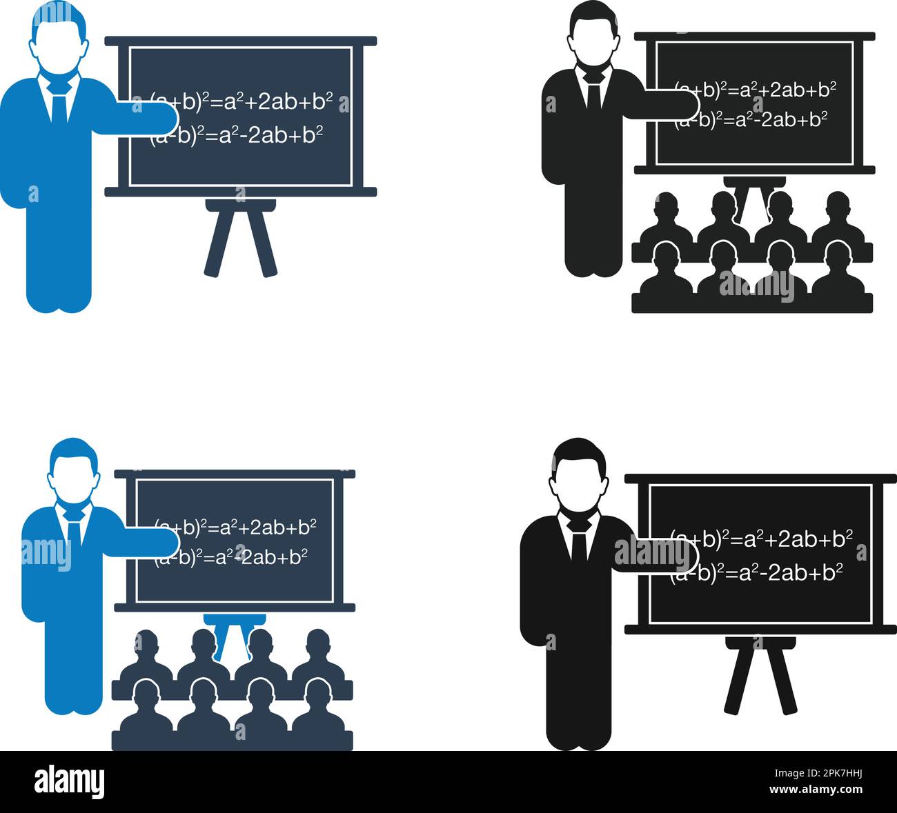 Teaching Icon set. Flat style vector EPS Stock Vector Image & Art - Alamy