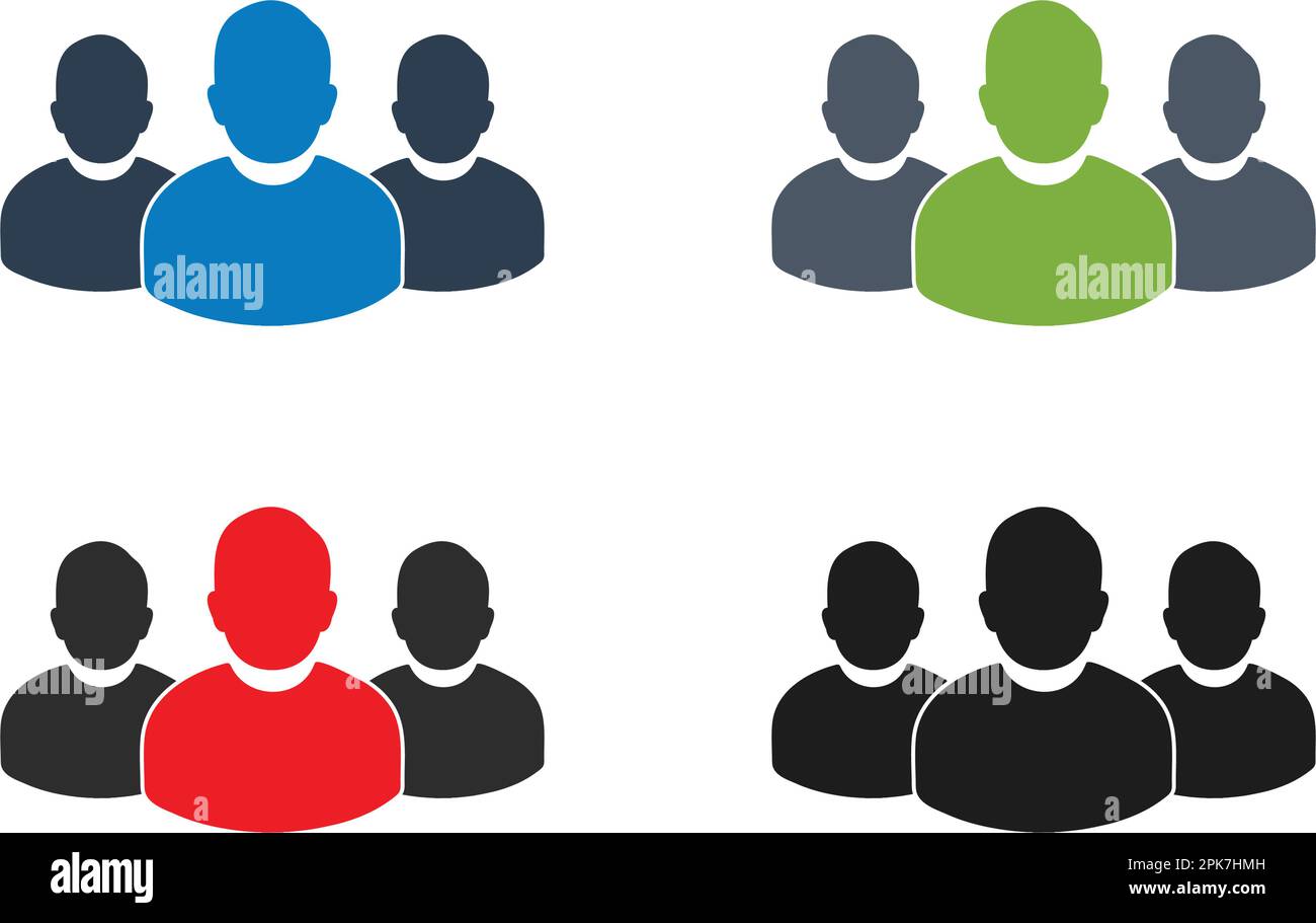 Team work icon set. Flat style vector EPS Stock Vector Image & Art - Alamy