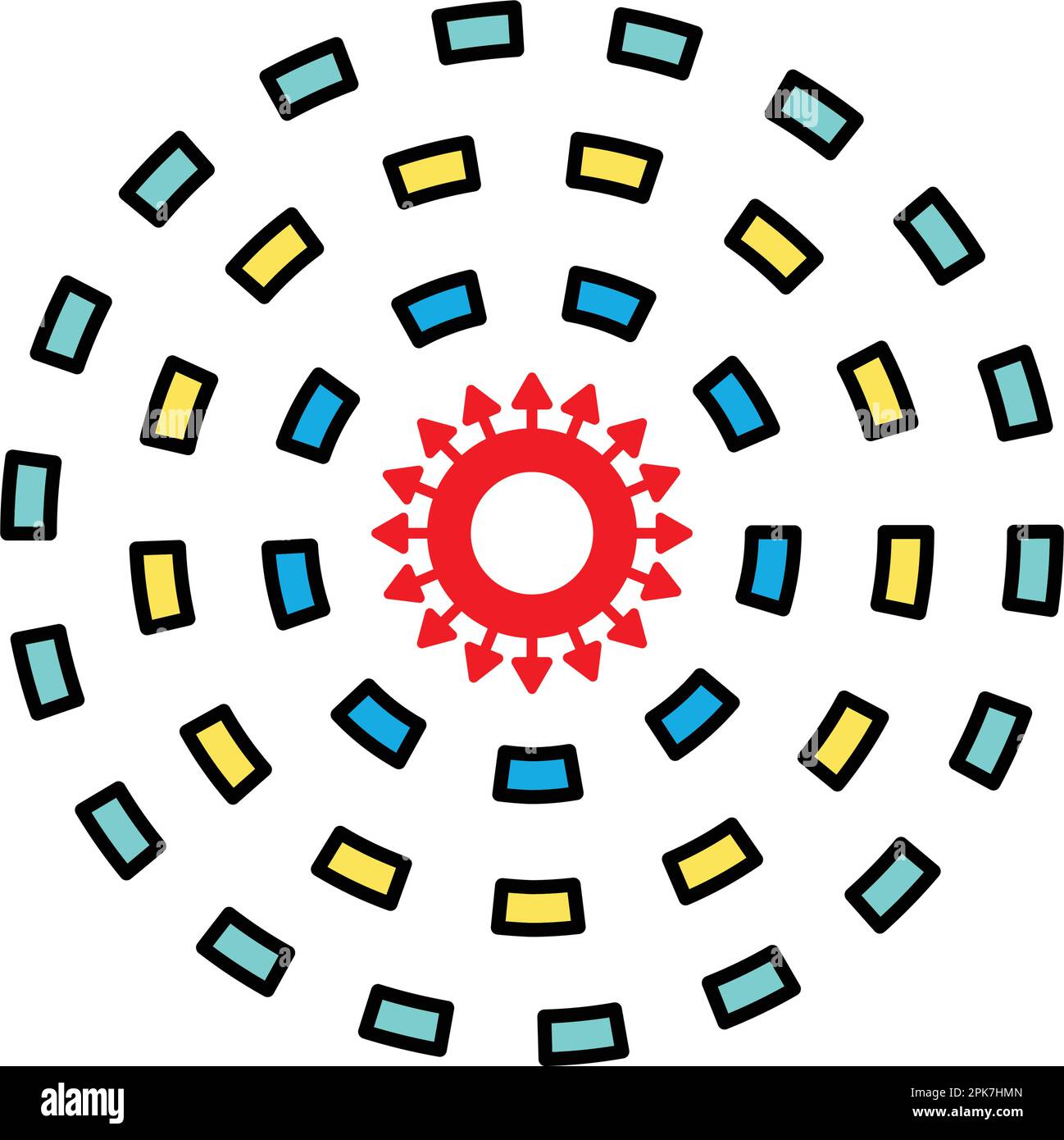 Diffusion, dispersal, dissemination icon using in commercial purposes ...