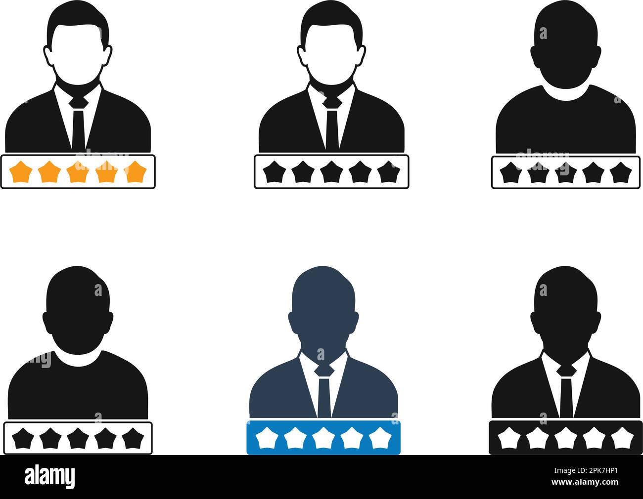 User Review Icon Set. Flat style vector EPS Stock Vector Image & Art ...