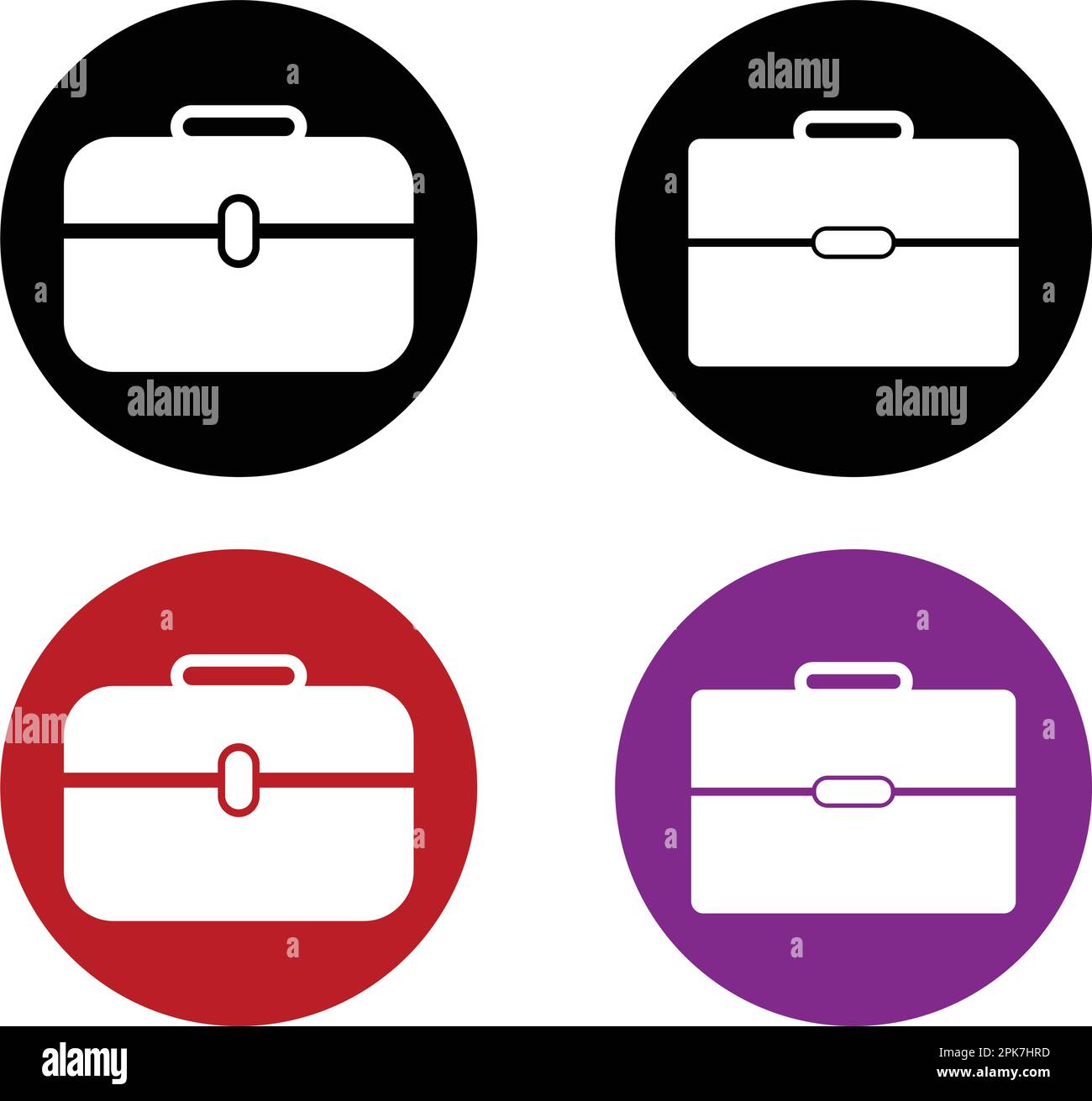 Briefcase Button icon set. Vector EPS Stock Vector Image & Art - Alamy