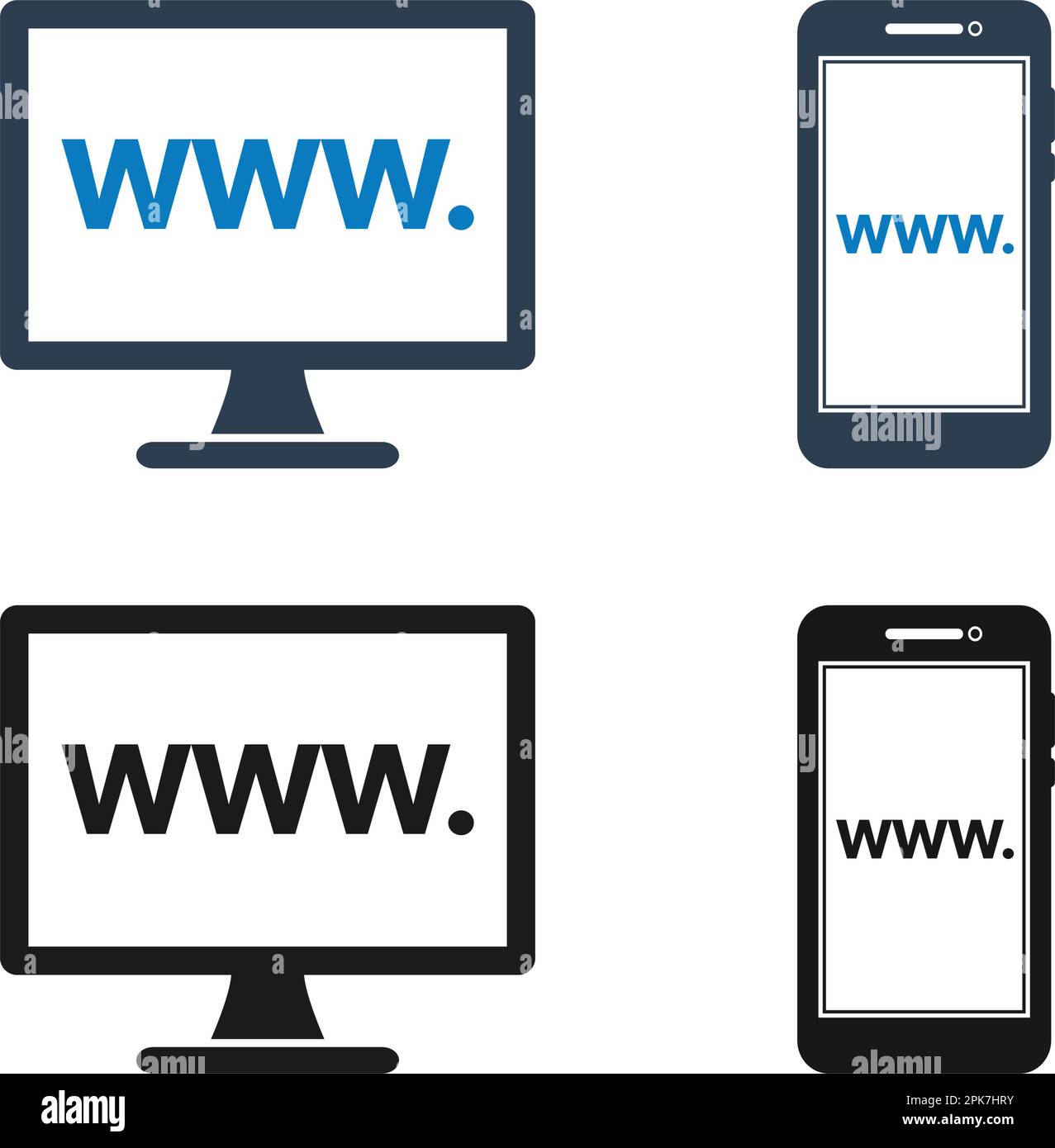 Web Address Icon Set Flat Style Vector Eps Stock Vector Image And Art