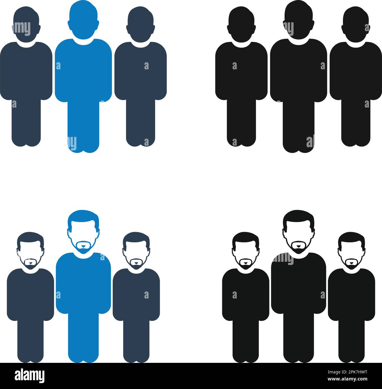 Team work icon set. Flat style vector EPS Stock Vector Image & Art - Alamy