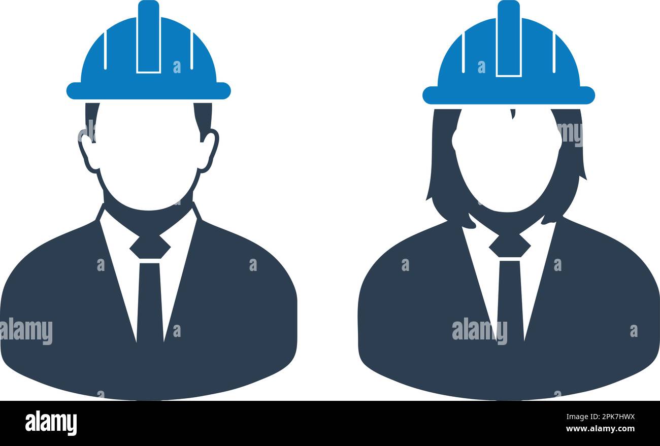 Engineer Couple Icon. Flat style vector EPS Stock Vector Image & Art ...