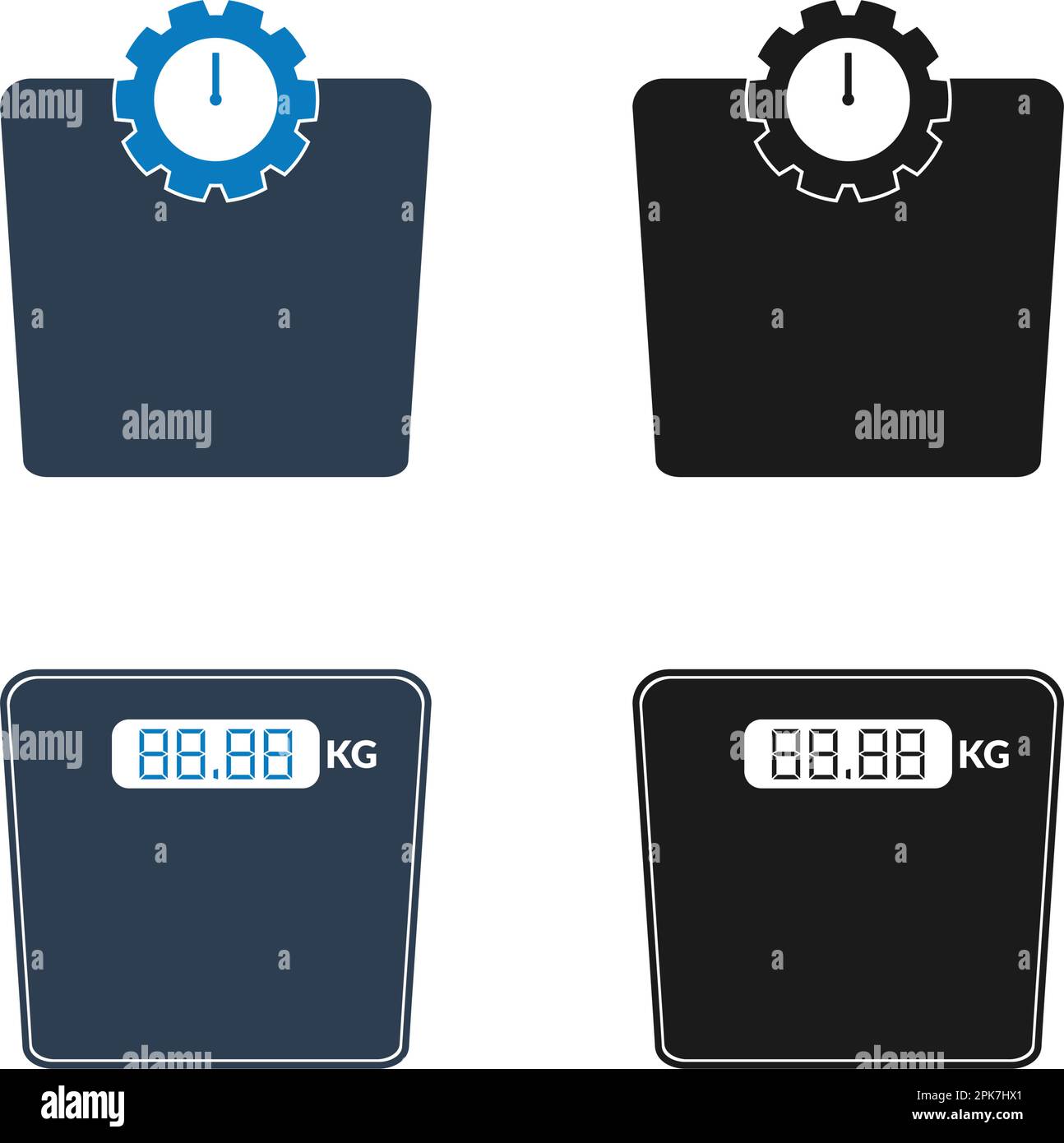 Human Weight scale icon set. Flat style vector EPS Stock Vector Image ...
