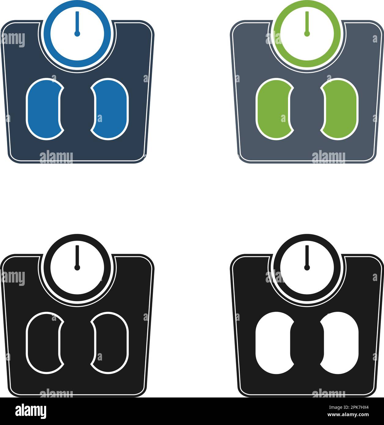 Human Weight scale icon set. Flat style vector EPS Stock Vector Image ...