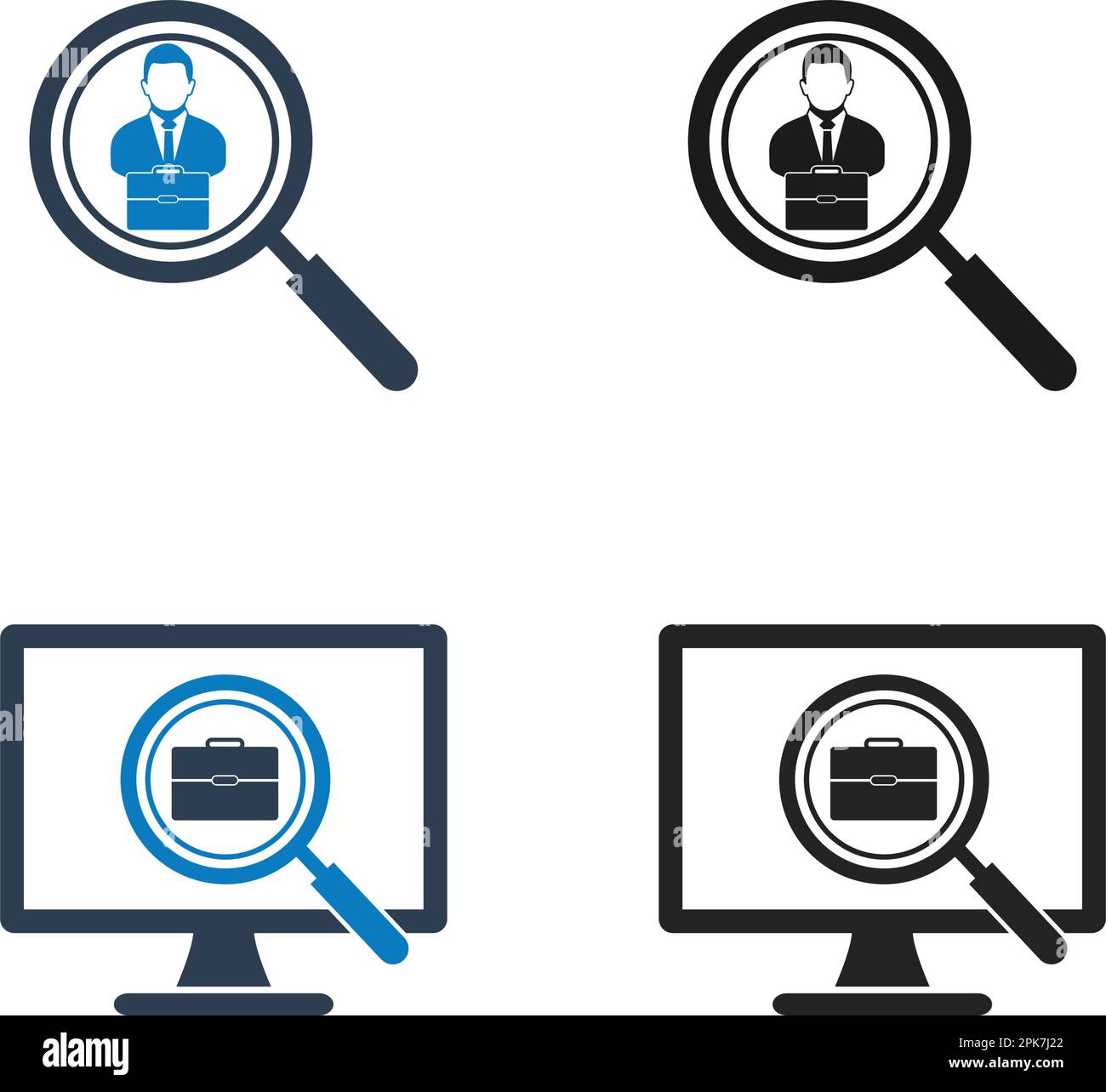 Search Job Icon Set. Flat style vector EPS Stock Vector Image & Art - Alamy