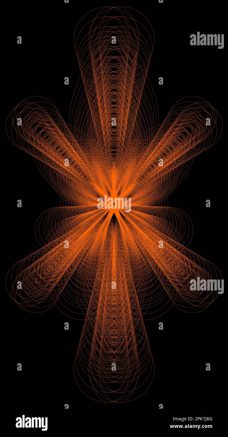 fractal burst background.black and orange .abstract vector design ...