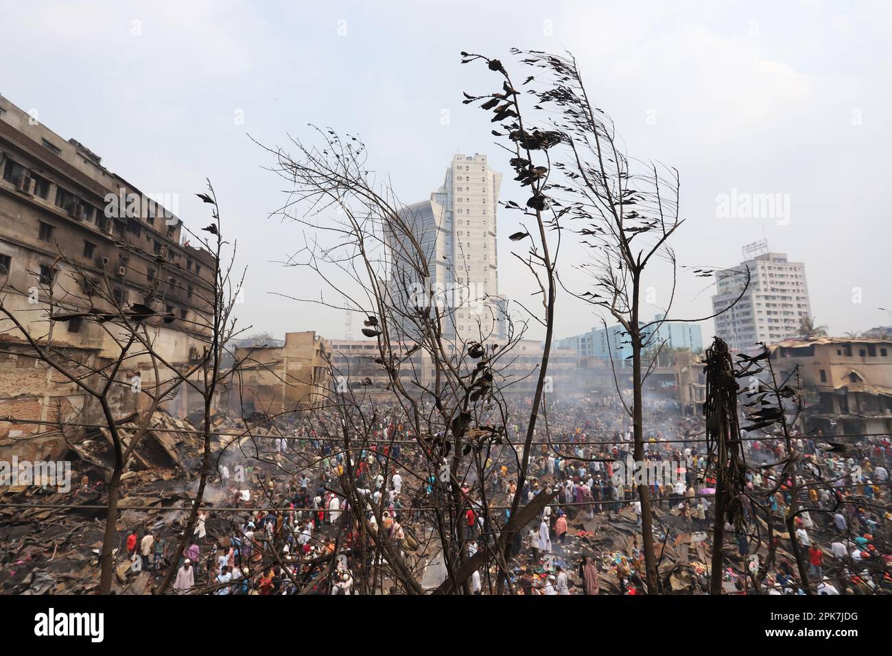The Bangabazar market burned down in a devastating fire ahead of Eid ...