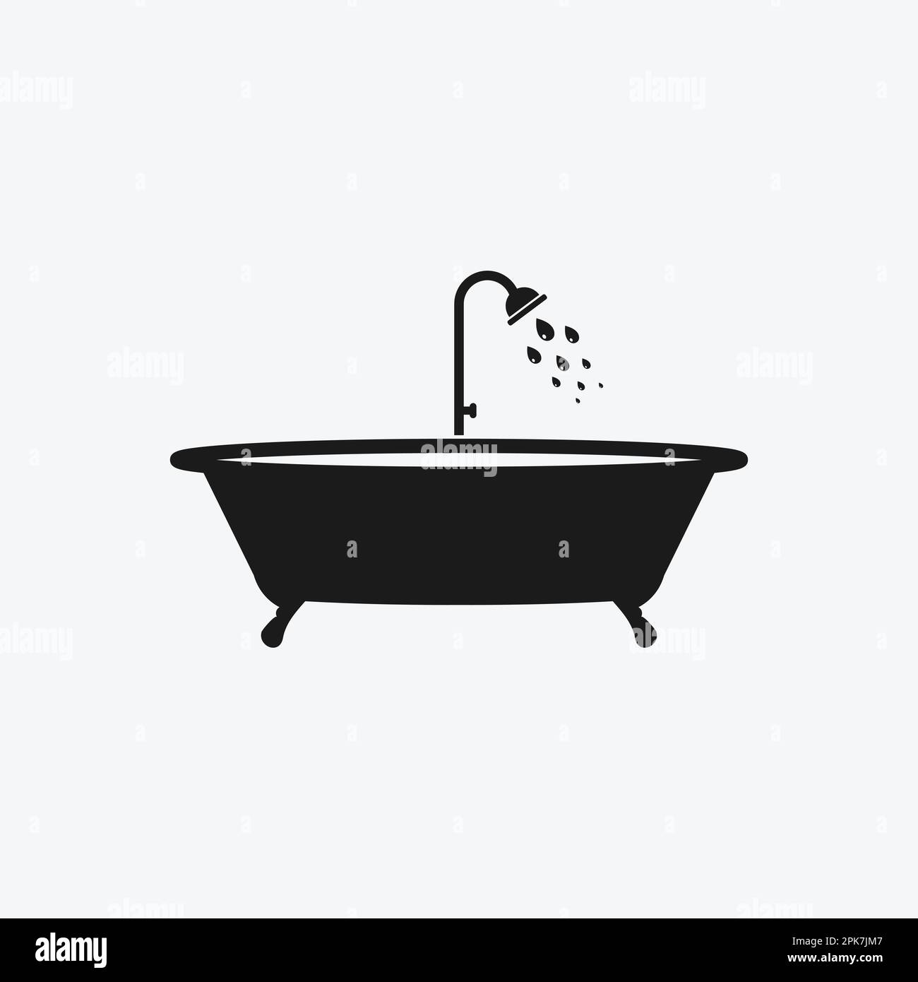 Simple Bathtub icon. Editable Vector EPS Symbol Illustration Stock ...