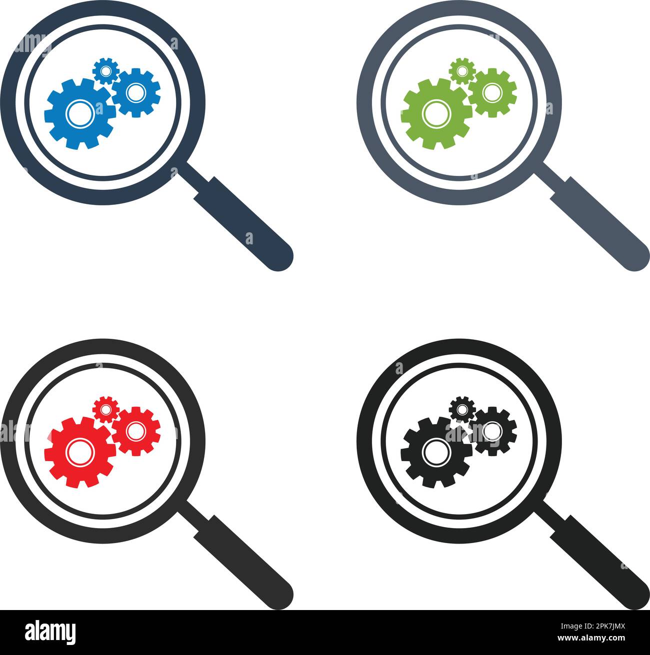 Search Settings Icon. Flat style vector EPS Stock Vector Image & Art ...
