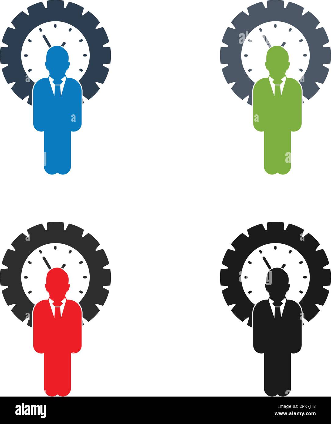 Time Manager Icon Set. Flat style vector EPS Stock Vector Image & Art ...