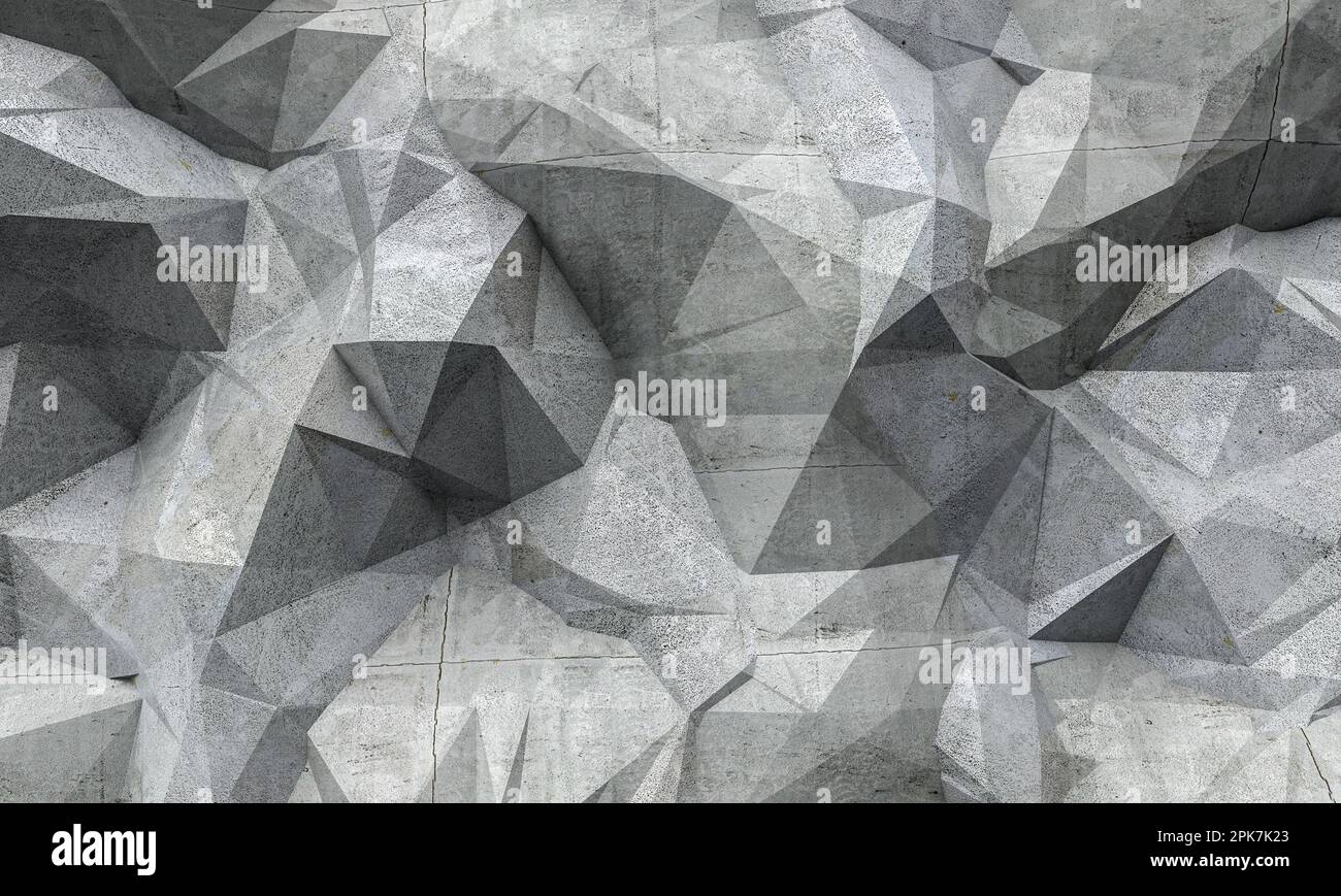 concrete geometric 3d render background Stock Photo - Alamy