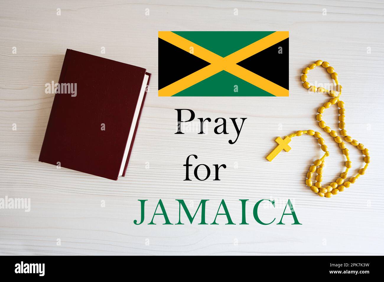 Pray for Jamaica. Rosary and Holy Bible background Stock Photo - Alamy