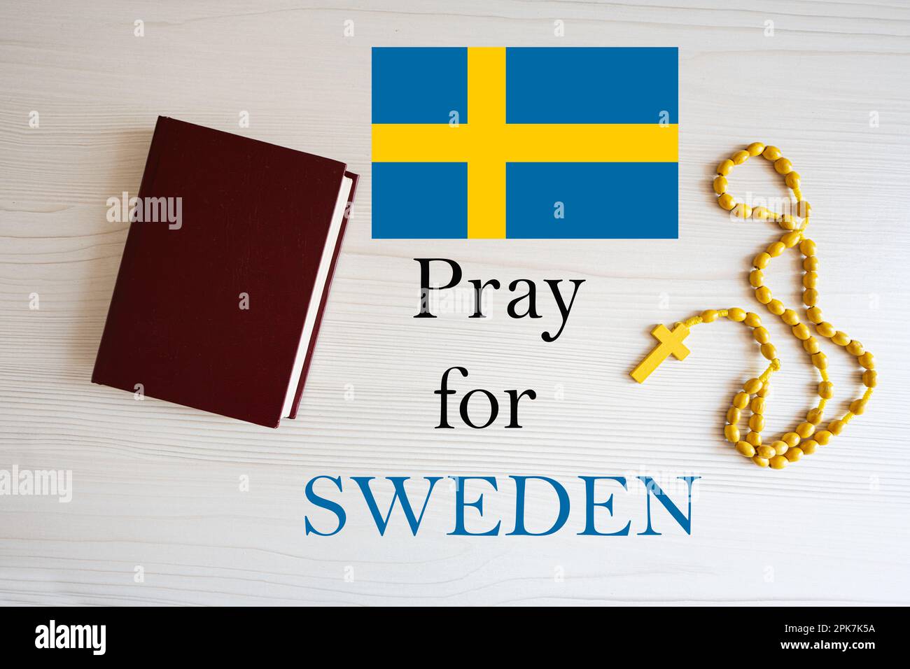 Pray for Sweden. Rosary and Holy Bible background Stock Photo - Alamy