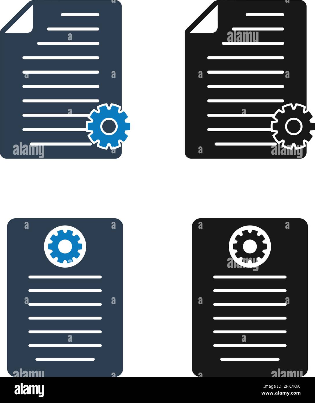 Technical Document Icon Set. Flat style vector EPS Stock Vector Image ...
