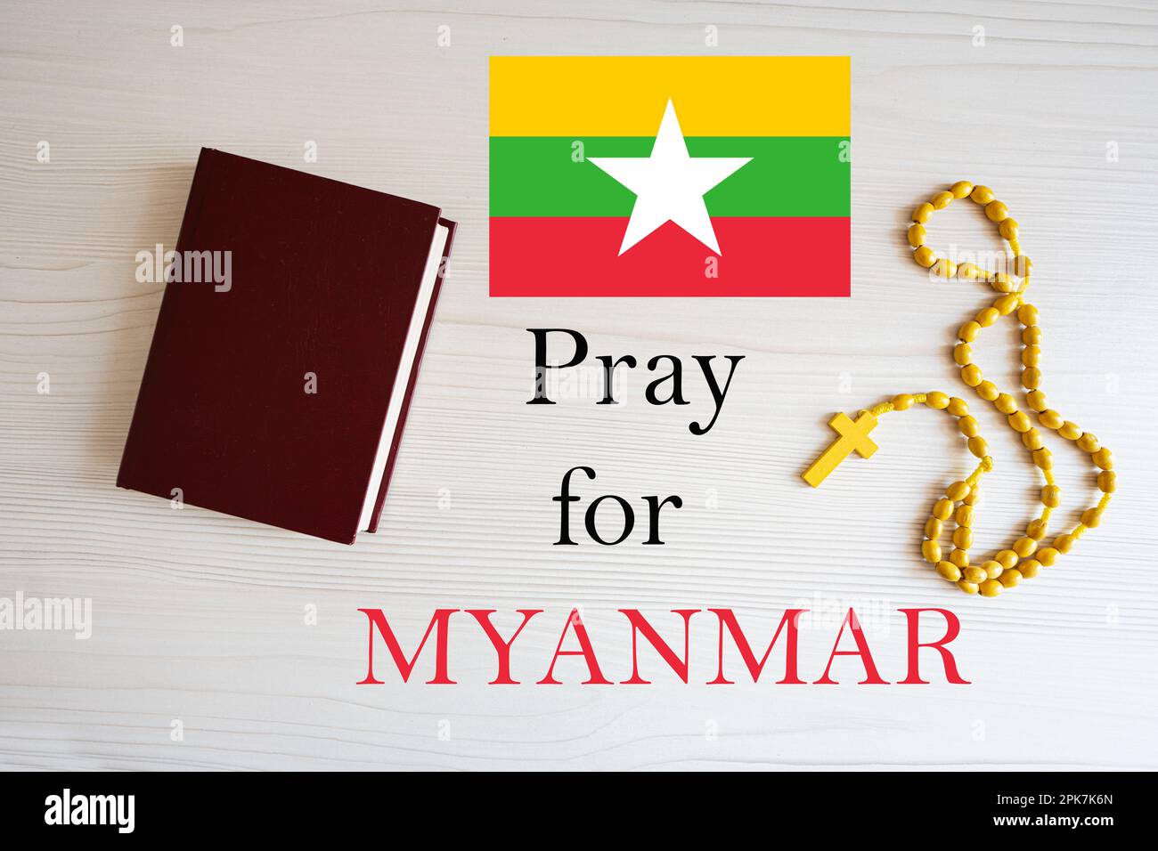 Pray for Myanmar. Rosary and Holy Bible background Stock Photo - Alamy