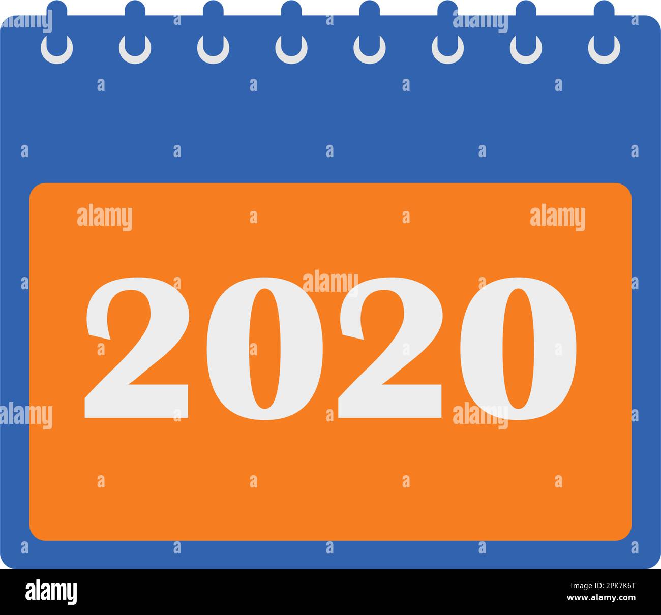 2020 Calendar Icon Set. Flat style vector EPS Stock Vector Image & Art ...