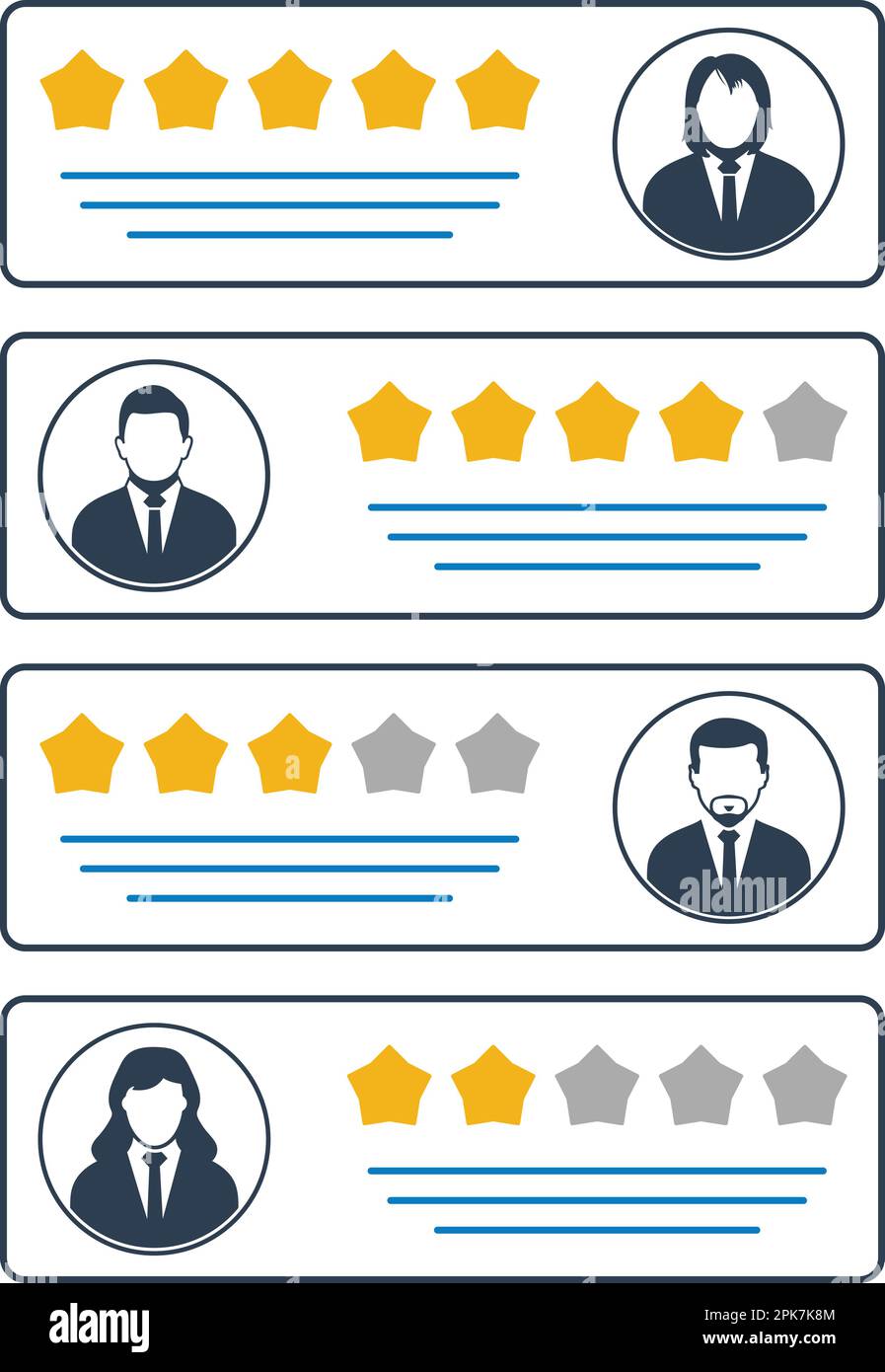 Customer Review and Feedback Icon. Flat style vector EPS Stock Vector ...