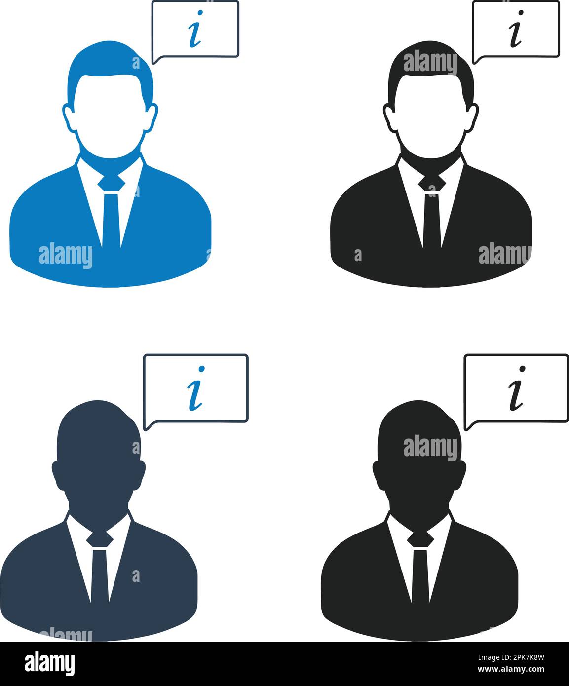 User Info Icon set. Flat style vector EPS Stock Vector Image & Art - Alamy