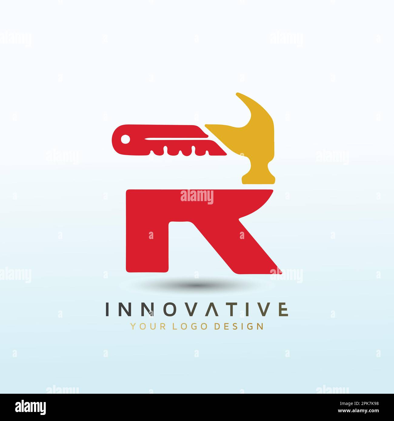 Vintage Roofing Design for Up Start Roofing Company letter R logo Stock ...