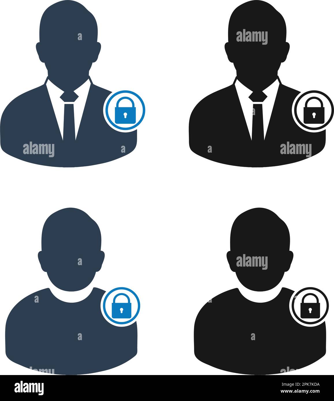 User Log Icon set. Flat style vector EPS Stock Vector Image & Art - Alamy