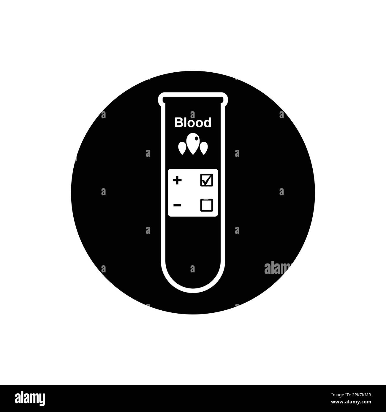 Blood Test Icon. Rounded Button Style Editable Vector EPS Symbol ...