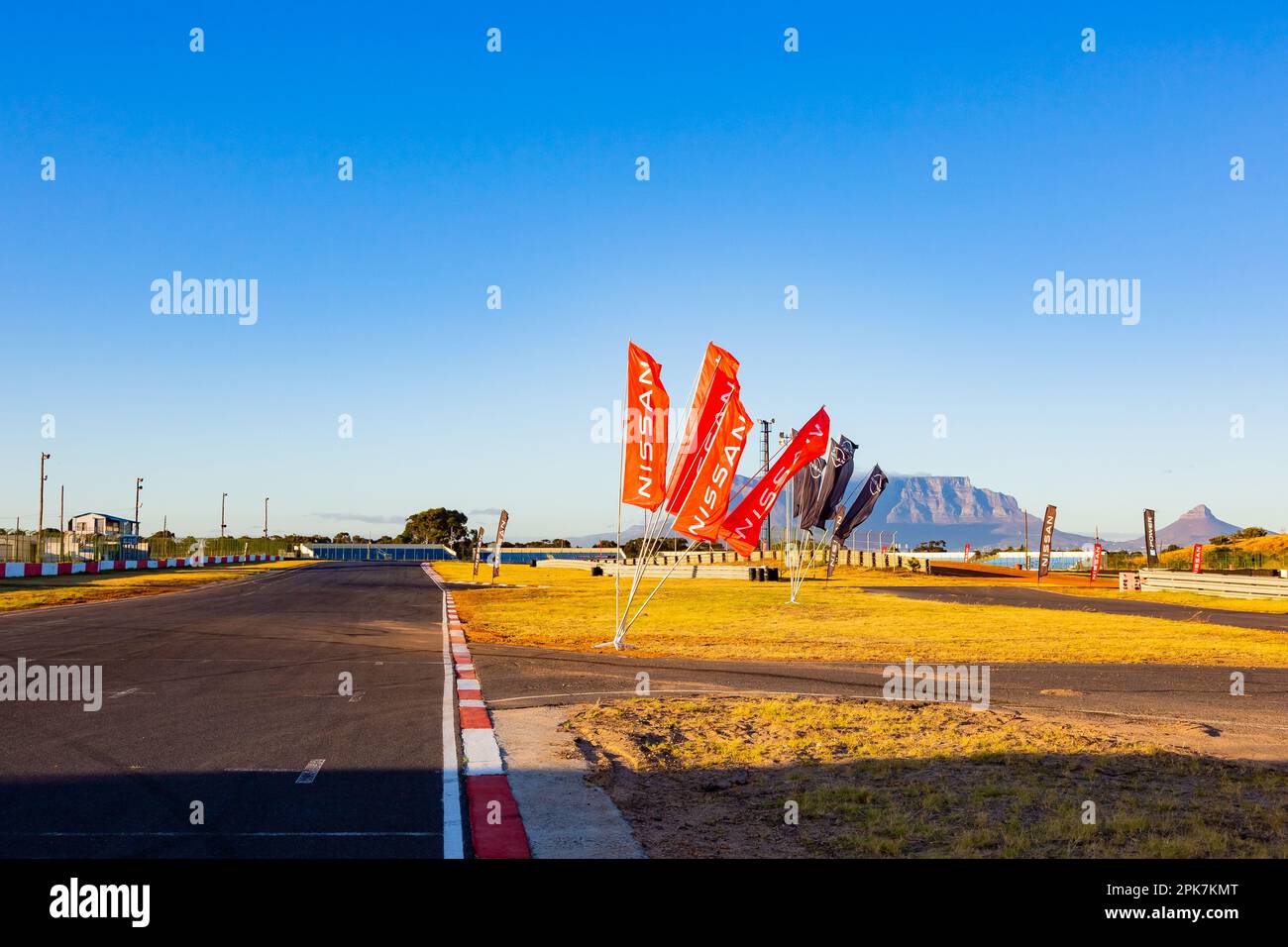 Cape Town, South Africa - February 24, 2023: Nissan vehicle branding ...