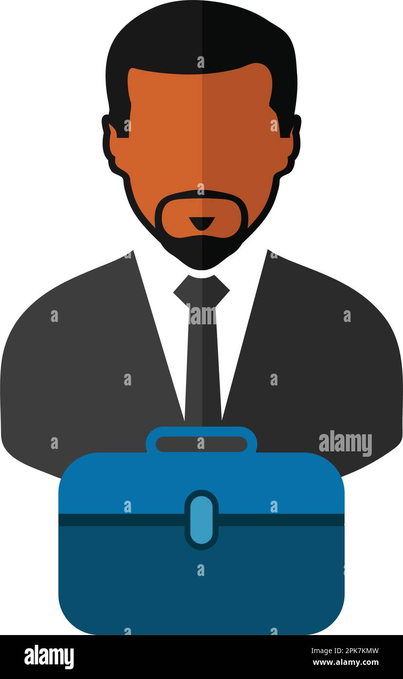 Business man Icon. Flat style vector EPS Stock Vector Image & Art - Alamy