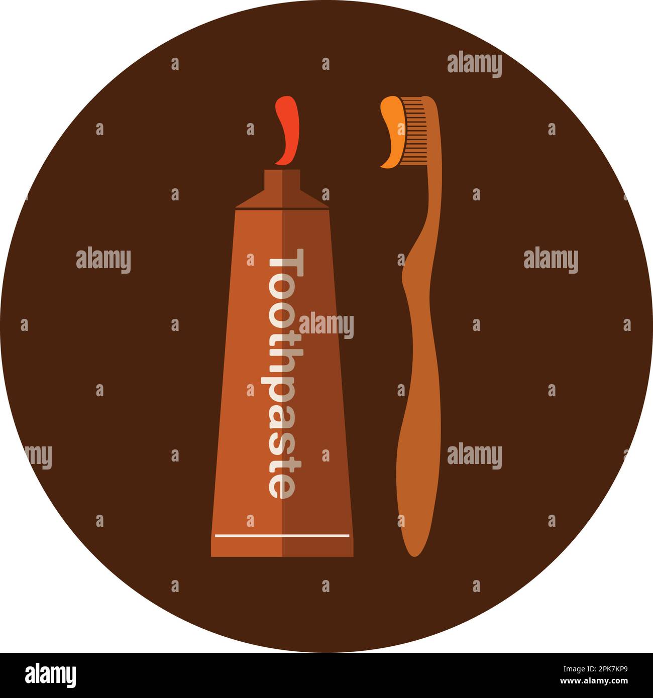 Brush and Toothpaste Icon. Button style vector EPS Stock Vector Image & Art - Alamy