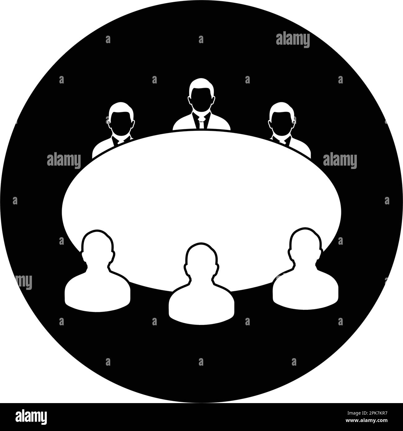 Business Meeting Icon. Rounded Button Style vector EPS Stock Vector ...