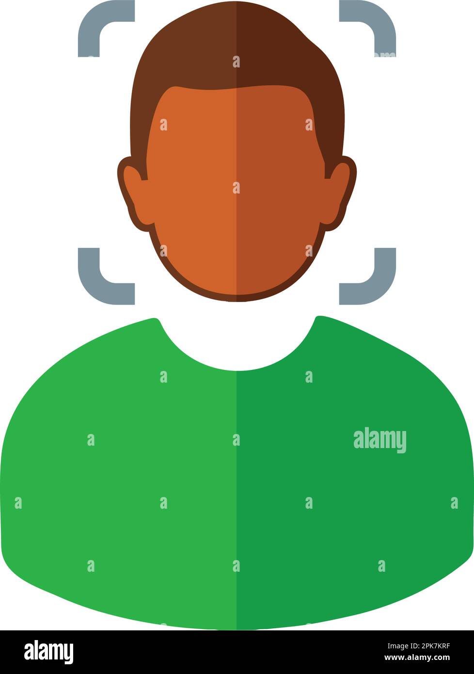 Face Recognition Icon. Flat style vector EPS Stock Vector Image & Art ...