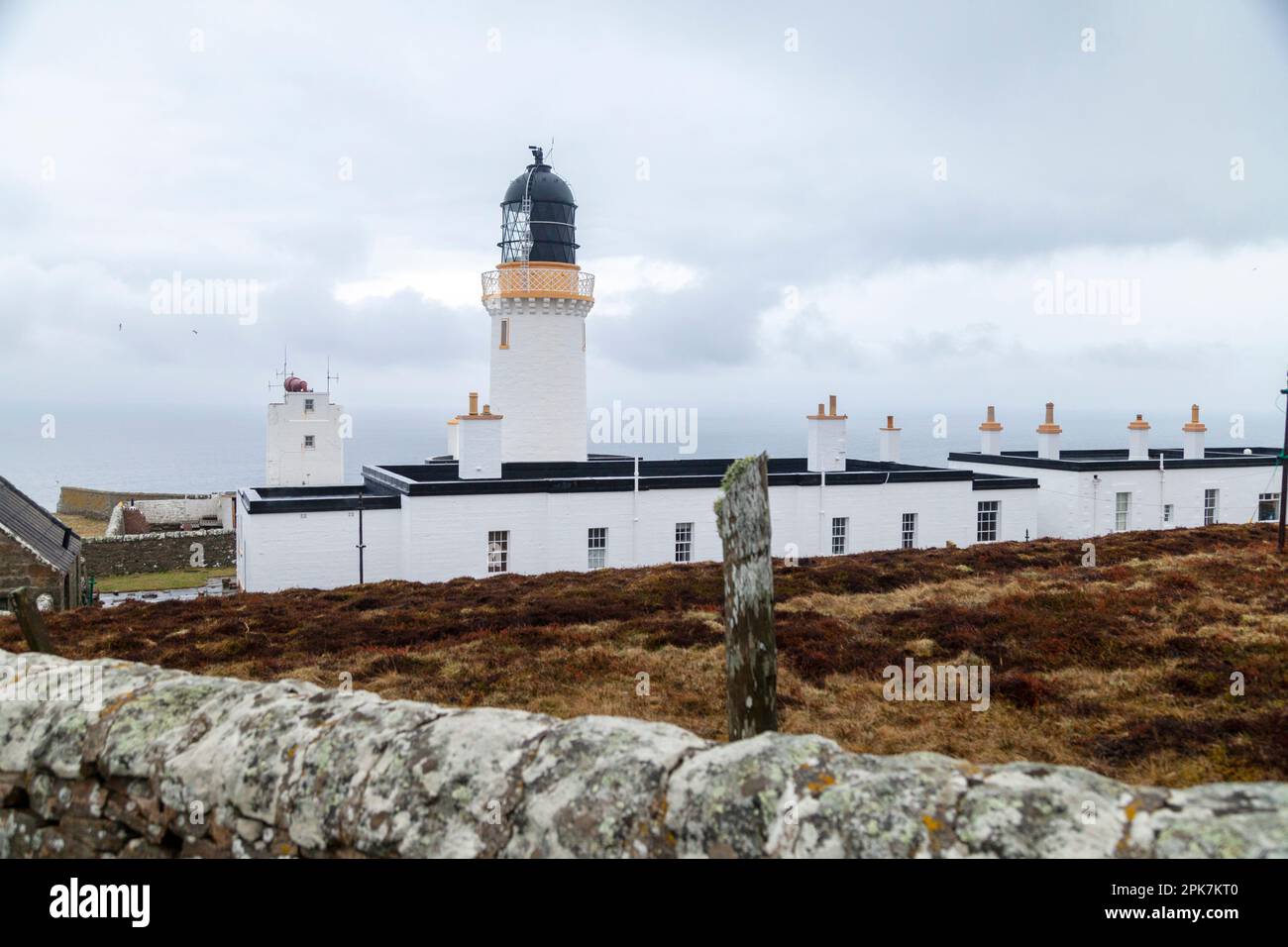 Dunnet Head Lighthouse is an active 19th century lighthouse that stands ...