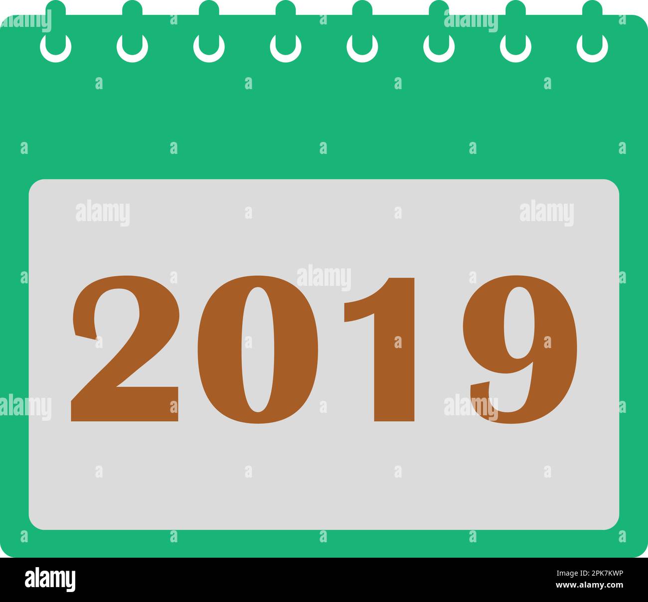 2019 Calendar Icon Set. Flat style vector EPS Stock Vector Image & Art ...