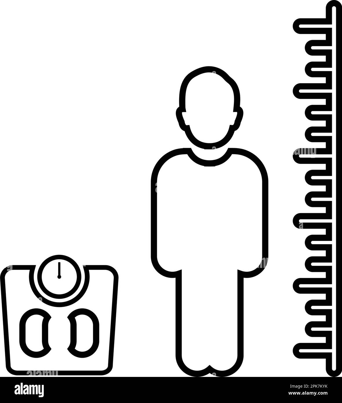 Body Mass Index Bmi Line Icon Vector Eps Stock Vector Image And Art Alamy