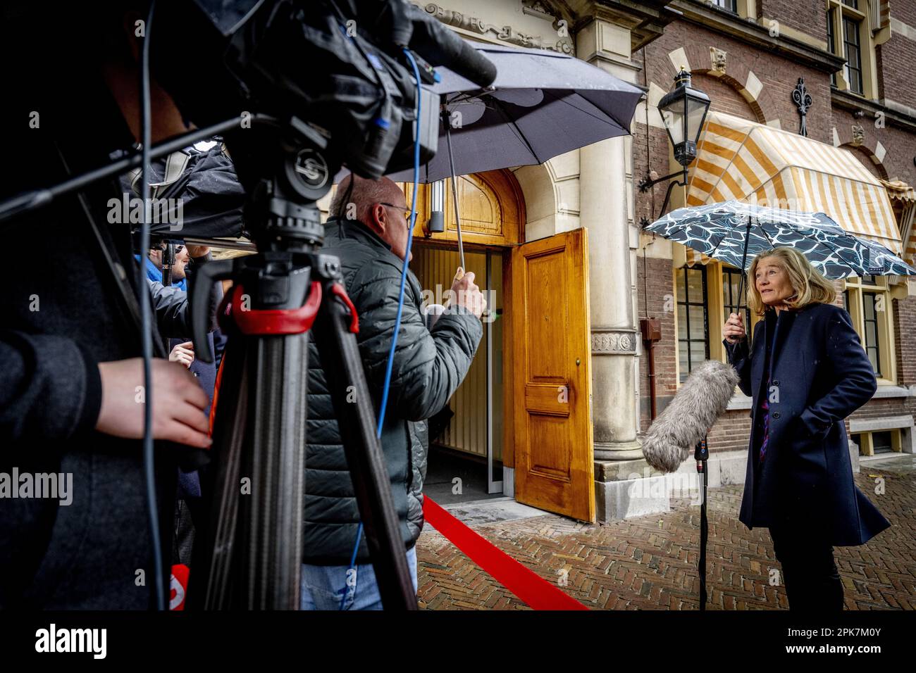 The Hague. April 06, 2023. - Minister Micky Adriaansens arrives at the ...