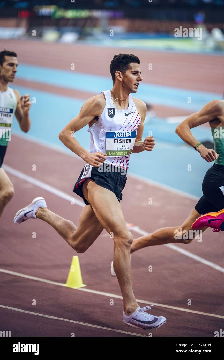 Grant Fisher participating in the 2023 World Indoor Tour Stock Photo ...