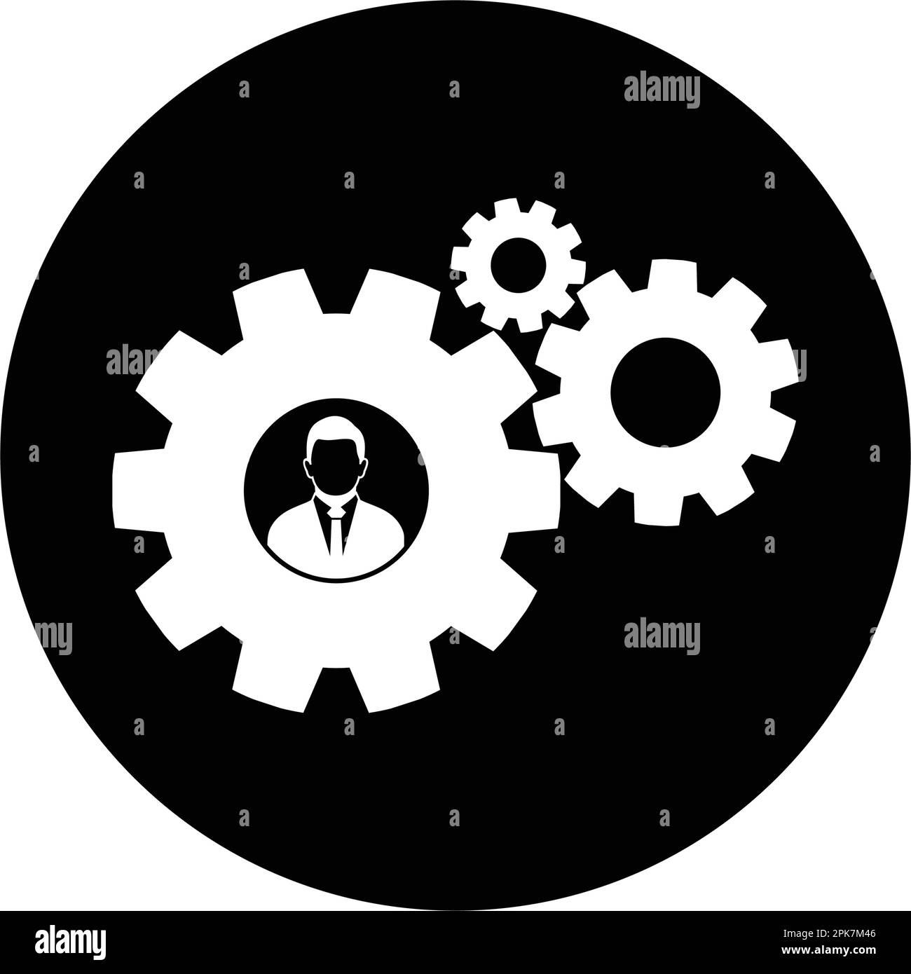 Business Solution Icon. Rounded Button Style vector EPS Stock Vector ...