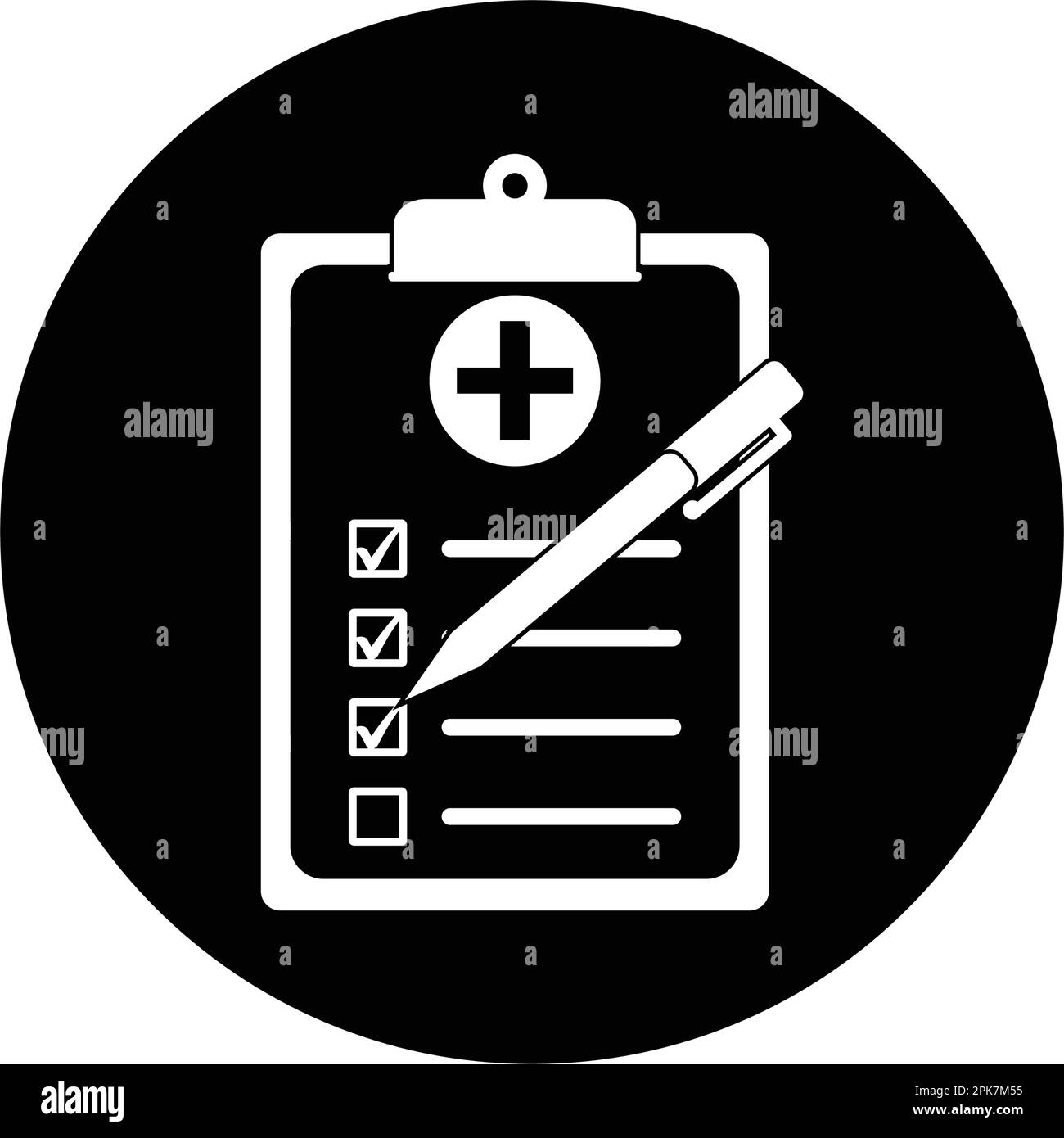 Checklist Icon. Rounded Button Style vector EPS Stock Vector Image & Art - Alamy