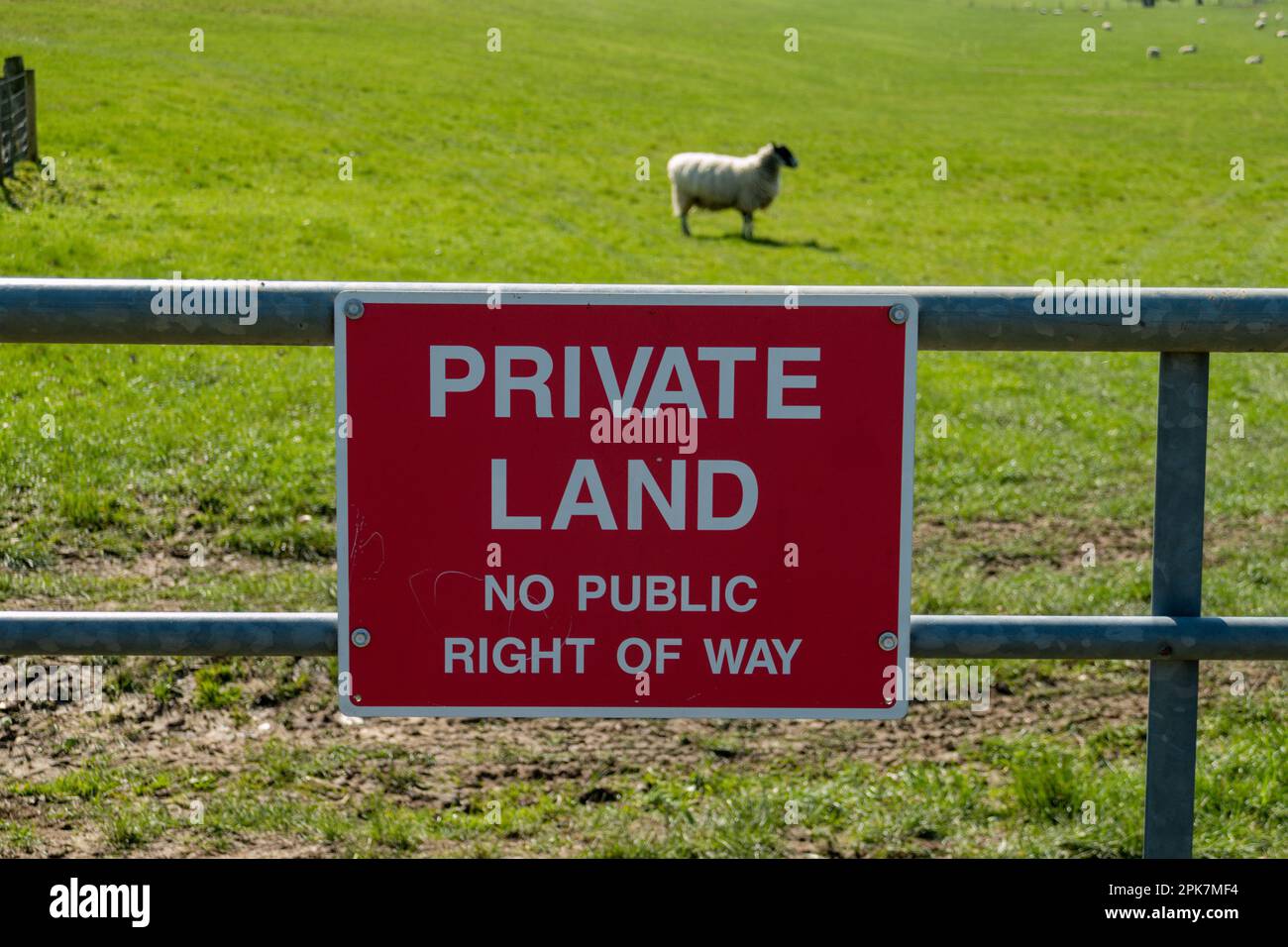 Private Land, No Public Right of Way, Sign, UK Stock Photo - Alamy